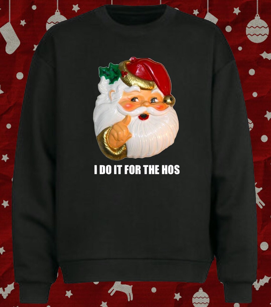 I Do It for the Hos Funny Retro Santa Claus Decoration Christmas ...