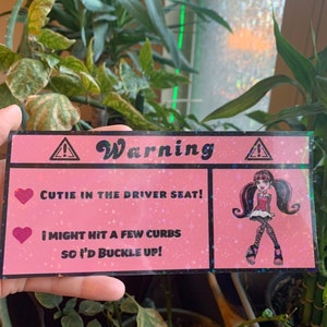 Monster Warning Stickers Wolf Sparkly Laminate - Etsy UK