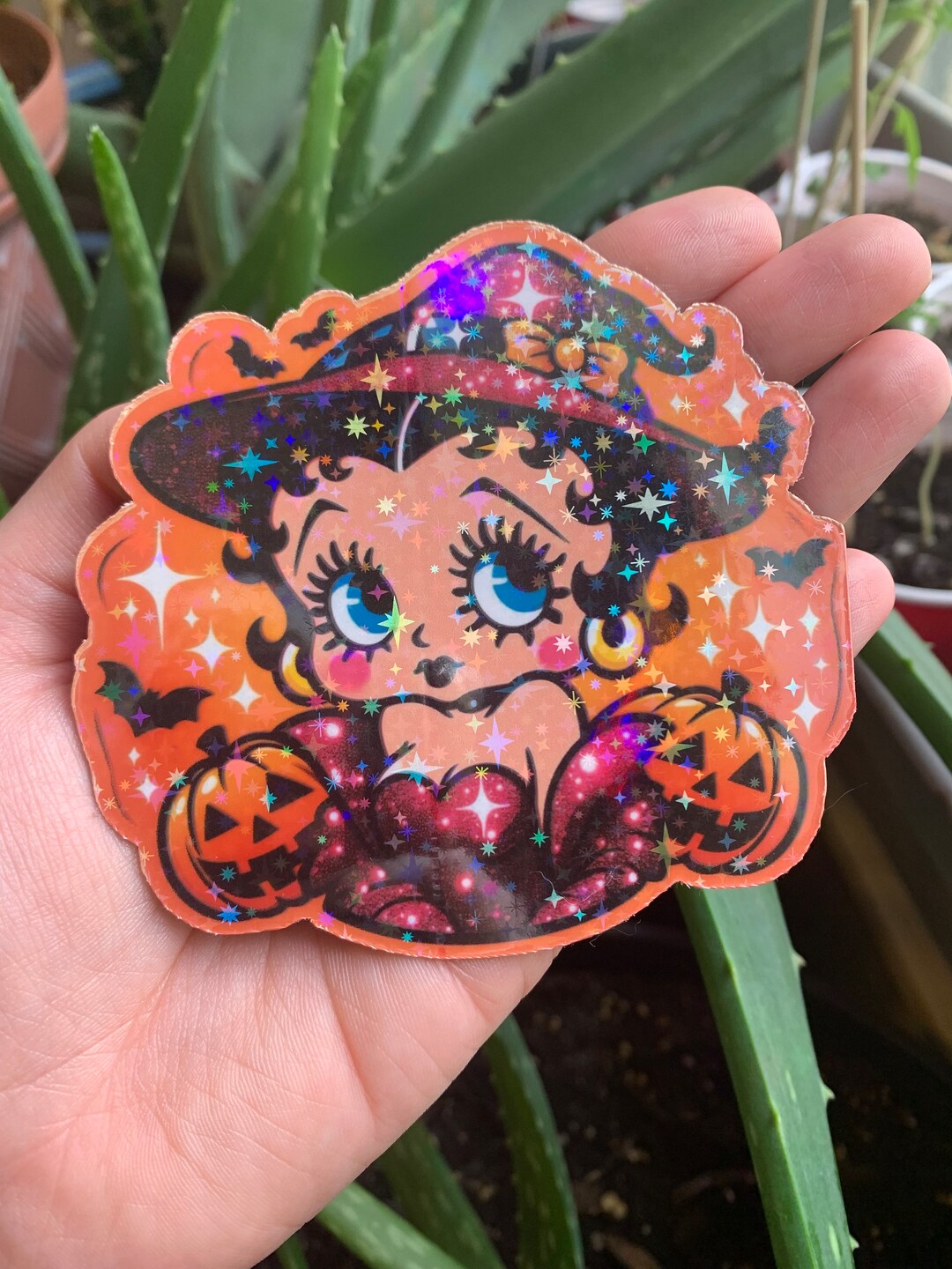 Betty Boop Stickers Hallloween Spooky Festive Super Cute Sparkles ...