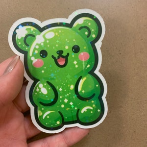 Gummy Bear Stickers or Magnets Super Cute Sparkly Glitter Multiple to ...