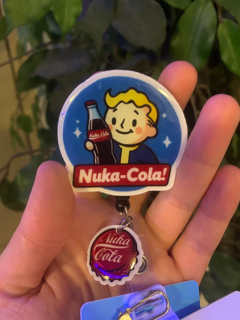 Wasteland Wanderer Cold Drink Nuka Cola! Super Cute Badge Reel Great ...