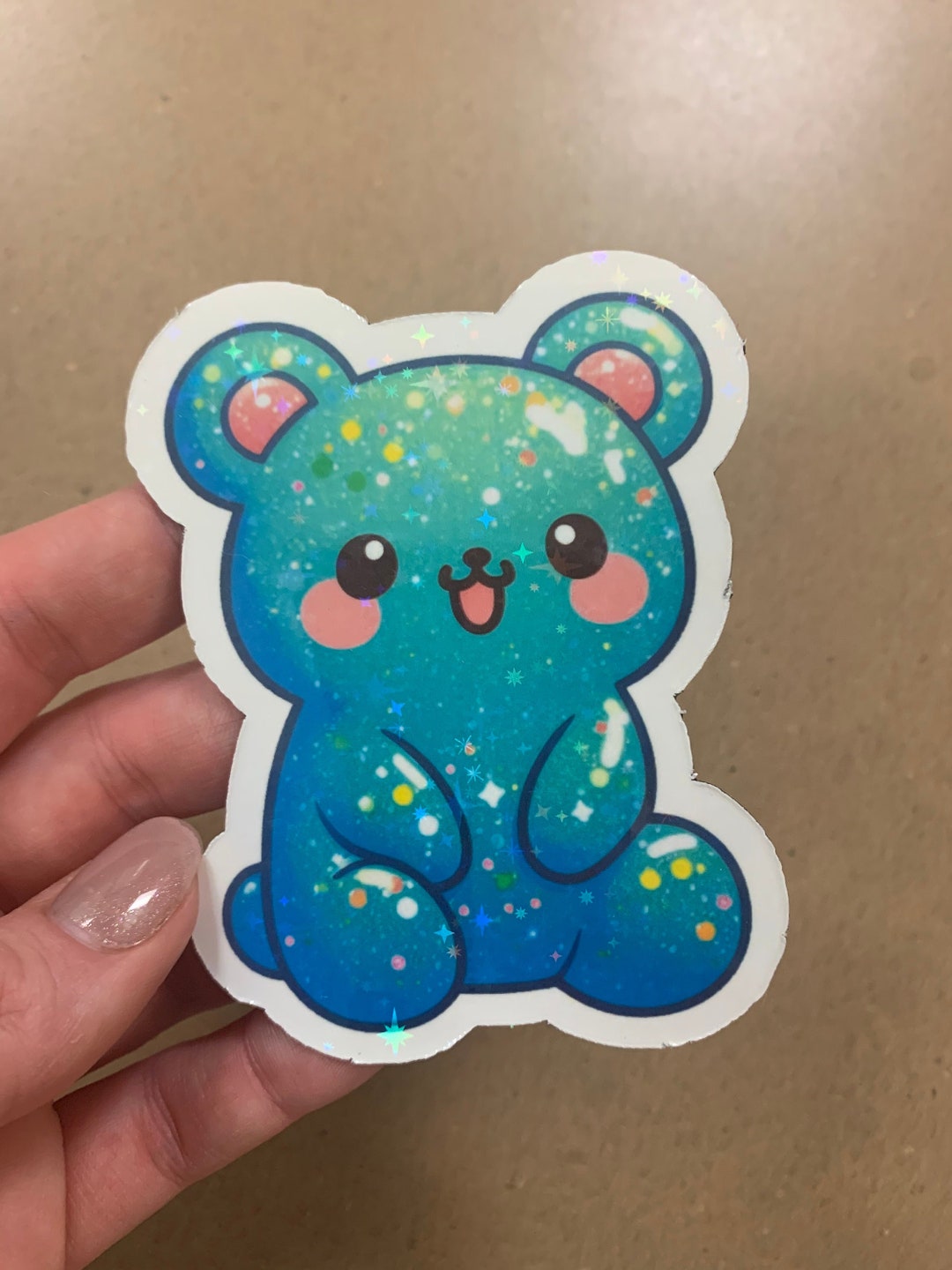 Gummy Bear Stickers or Magnets Super Cute Sparkly Glitter Multiple to ...