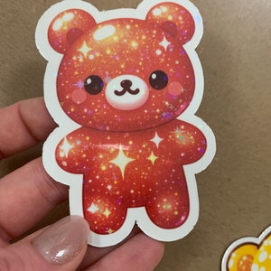 Gummy Bear Stickers or Magnets Super Cute Sparkly Glitter Multiple to ...