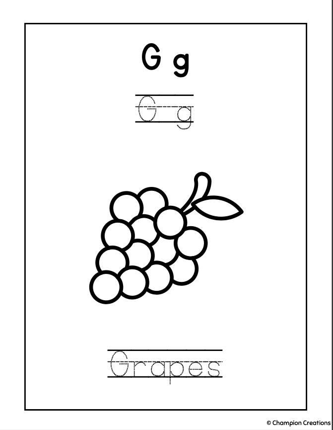 Eating Through the Abcs | Printable Food-themed Alphabet Workbook for ...