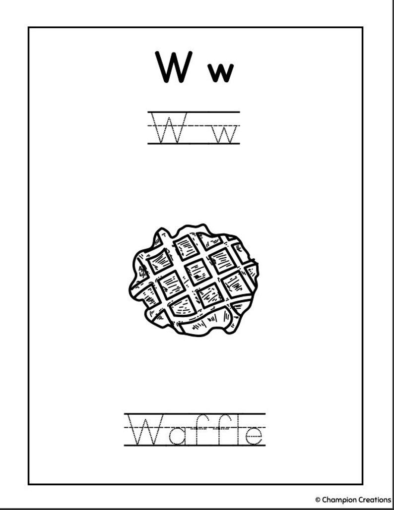 Eating Through the Abcs | Printable Food-themed Alphabet Workbook for ...