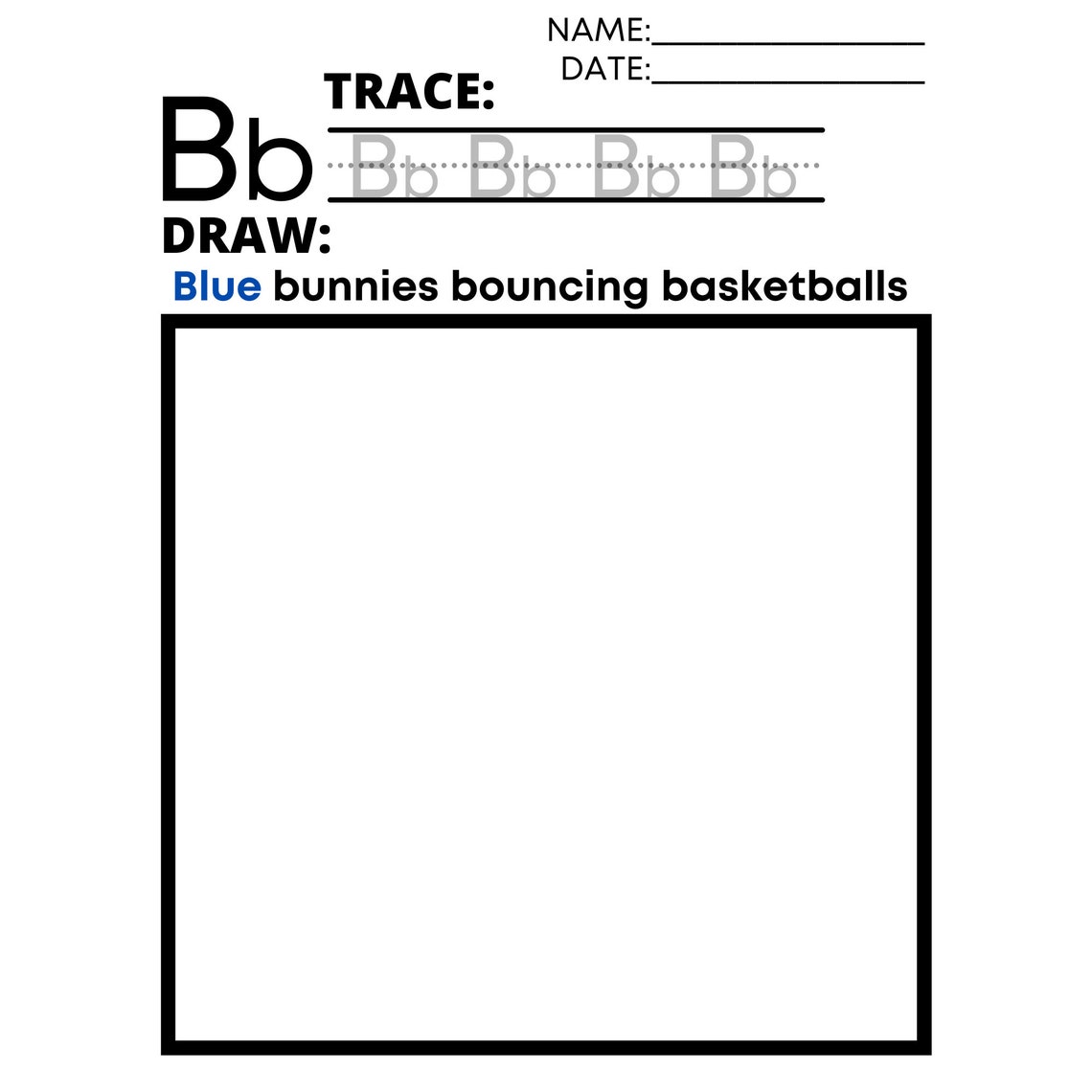 Silly Scenes A to Z Printable Letter Tracing and Drawing - Etsy