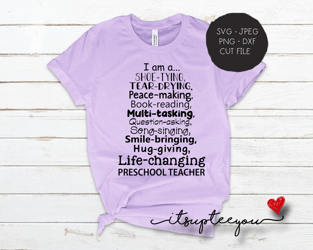 Preschool Teacher SVG, Teacher Svg, Dxf, Png, Instant Download, Cricut ...