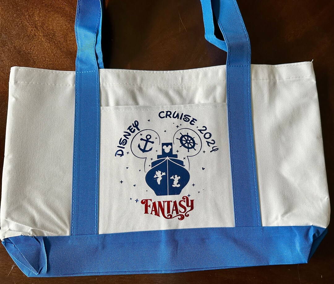 Customizable Disney Cruise Tote With Pocket - Etsy