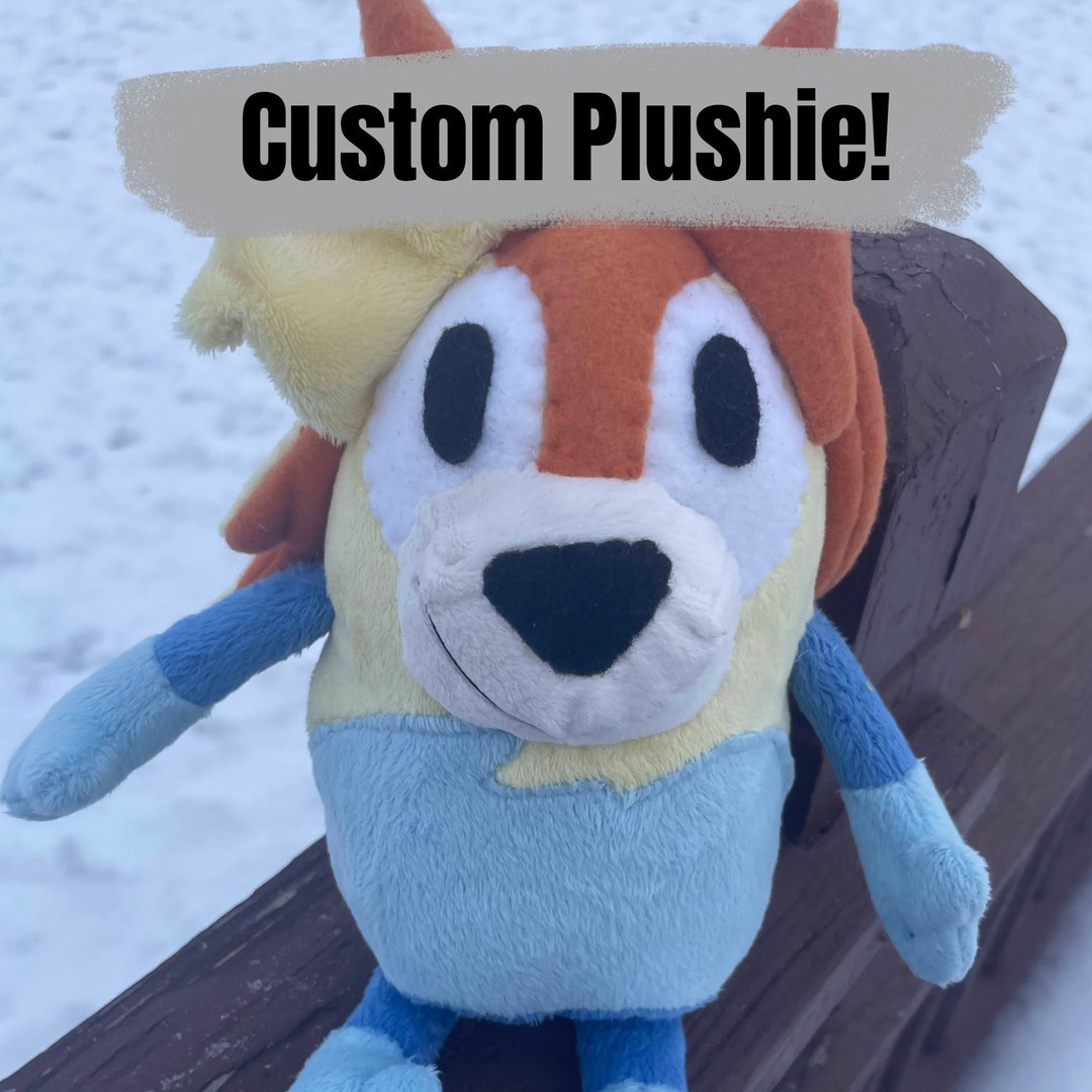 CUSTOM Cartoon Dog Handmade Plush Stuffed Animal Dog Any Character - Etsy