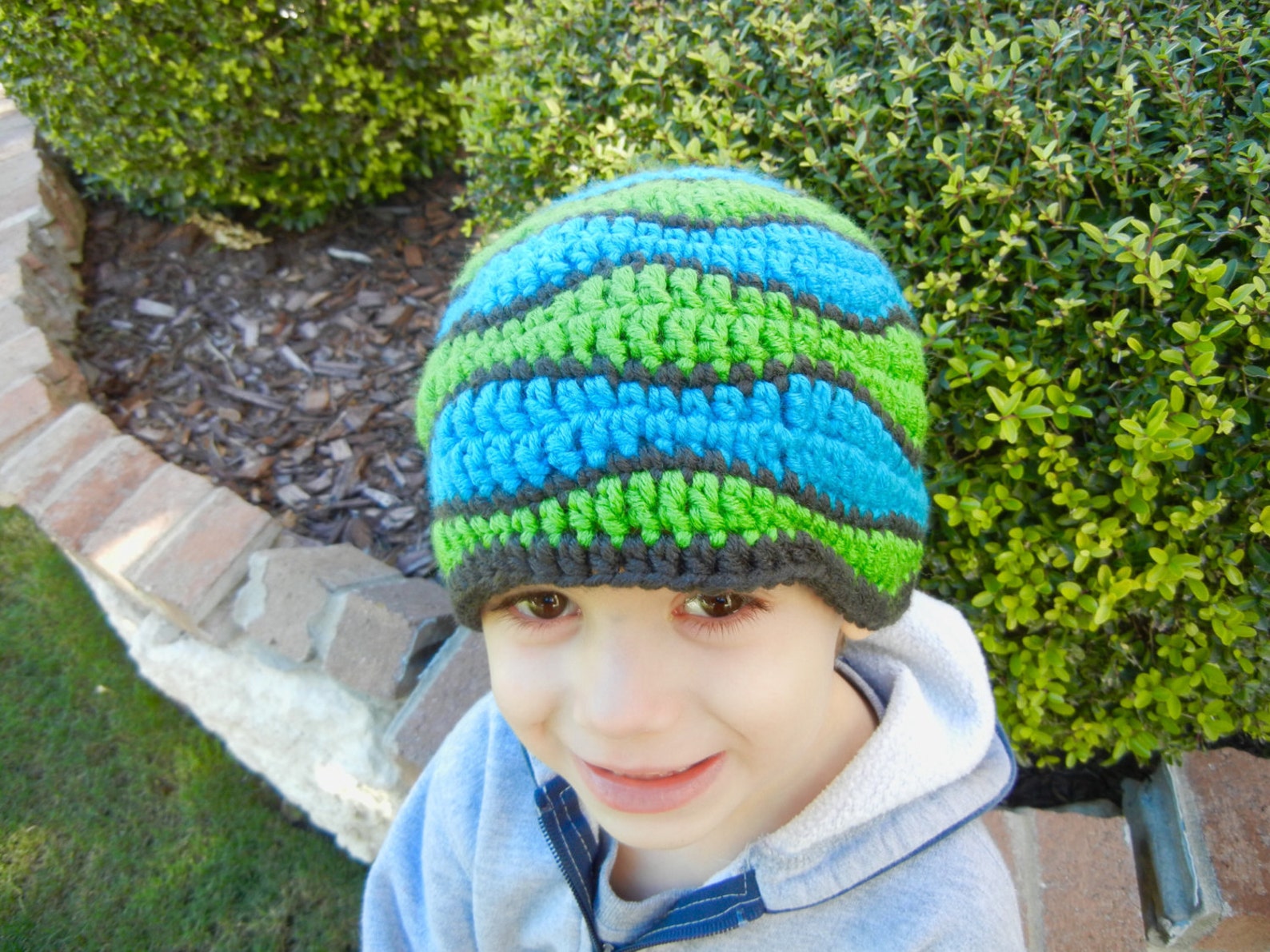 Brainwaves Beanie, Crochet Hat, Handmade - Etsy
