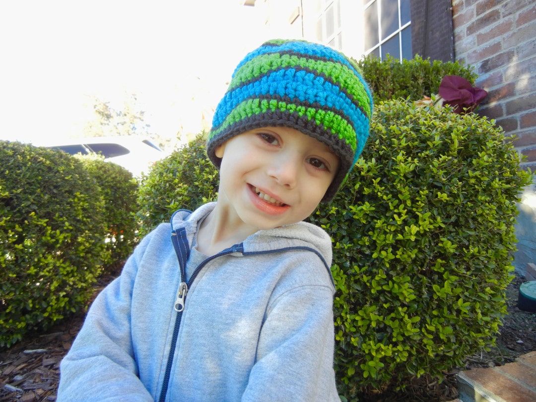 Brainwaves Beanie, Crochet Hat, Handmade - Etsy