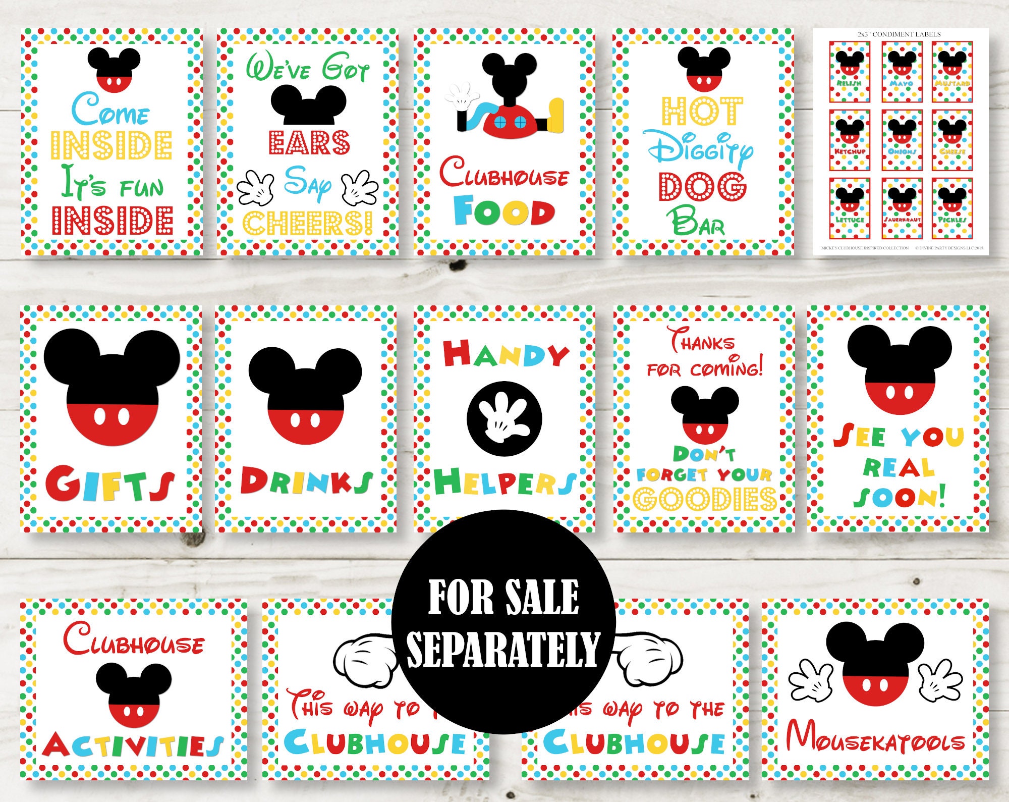 INSTANT DOWNLOAD Printable Mouse Clubhouse 5x7 & 8x10 Today's Mystery ...