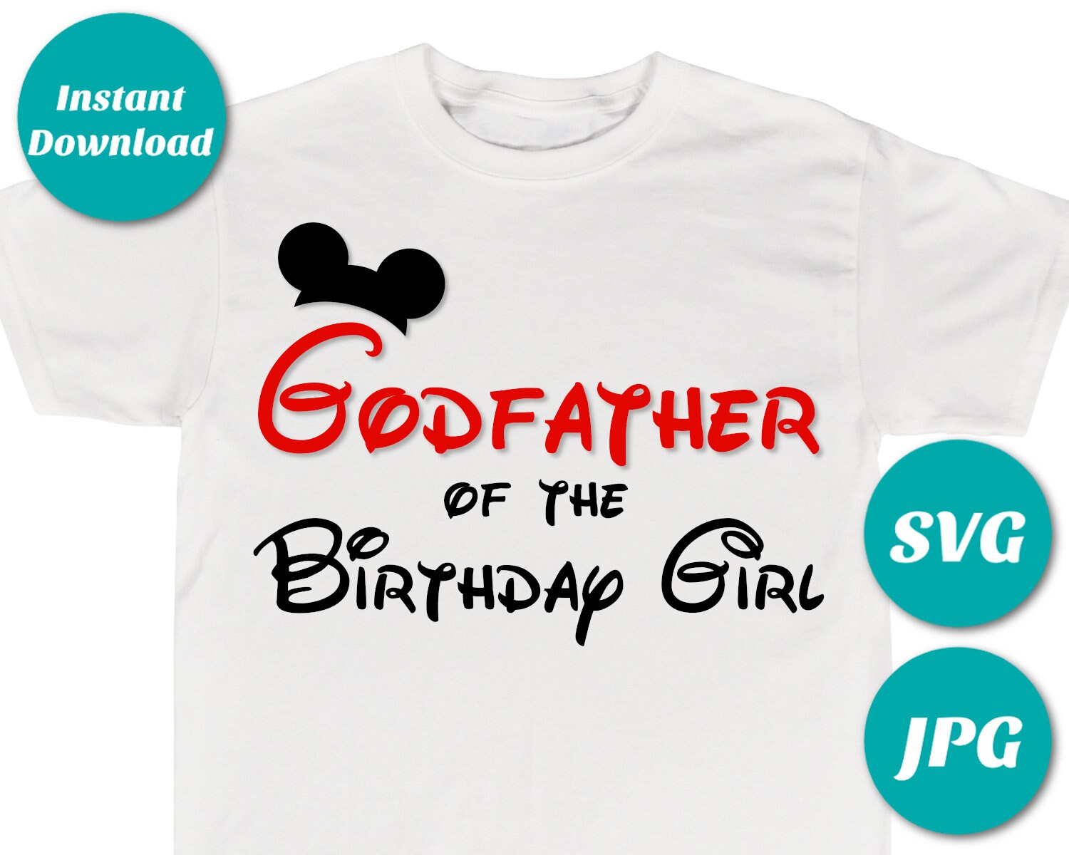 INSTANT DOWNLOAD Digital Red Girl Mouse Godfather of the | Etsy