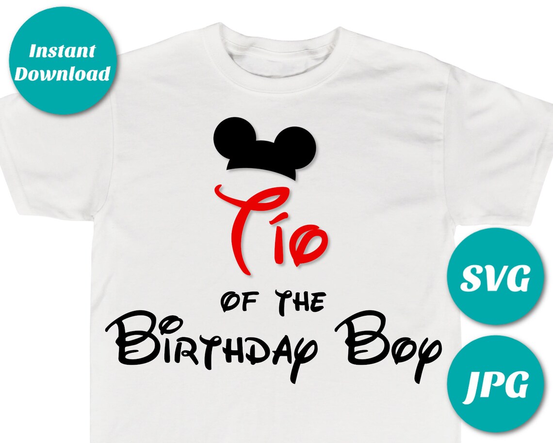 INSTANT DOWNLOAD Classic Mouse Tio of the Birthday Boy / | Etsy