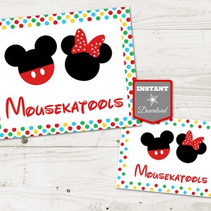 INSTANT DOWNLOAD Printable Girl and Boy Mouse Clubhouse 5x7 and 8x10 ...