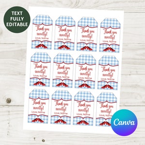 Oz Inspired Printable Editable Hang Tags, Type Any Text, Favor Tags ...