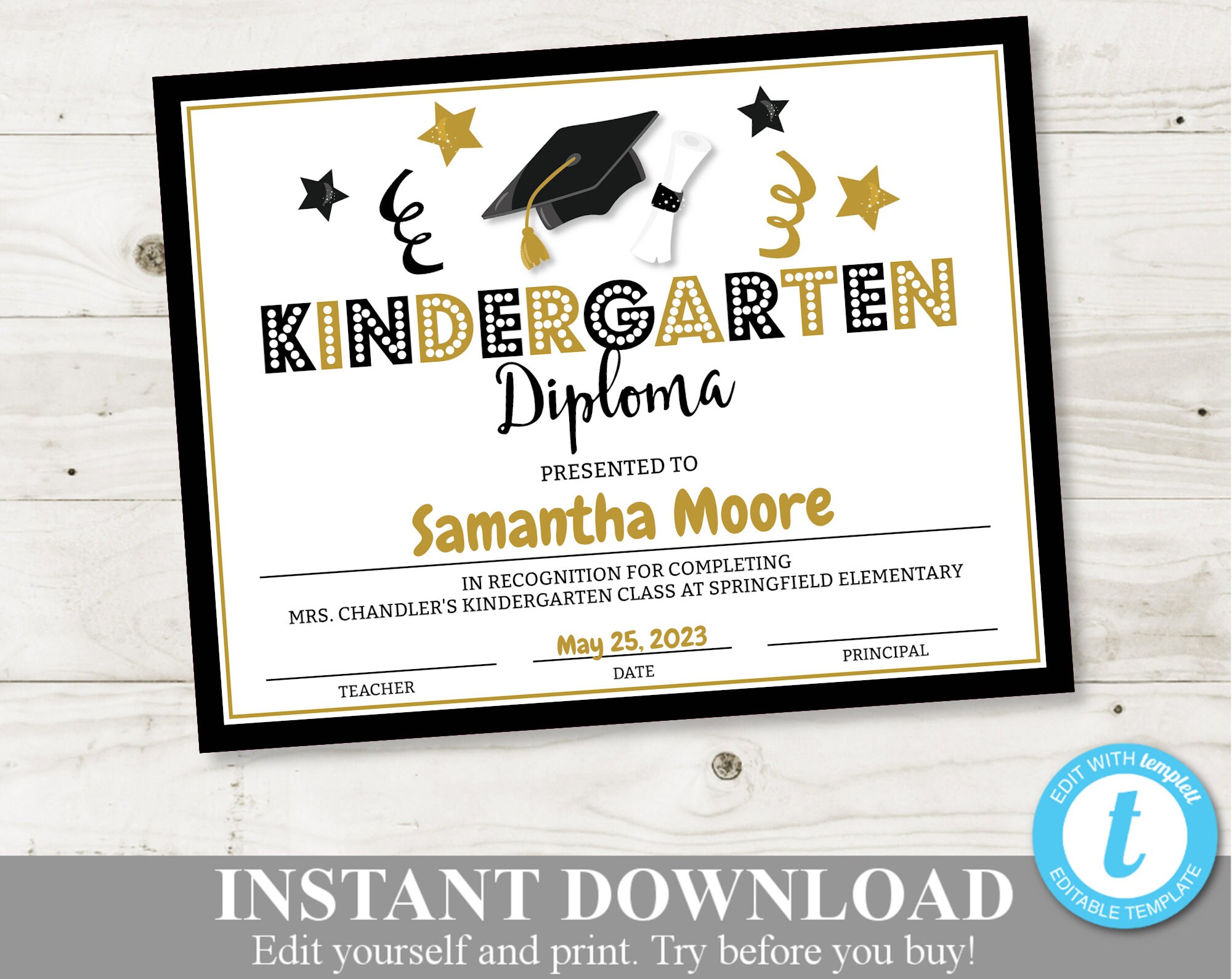 Printable Kindergarten Graduation Invitations