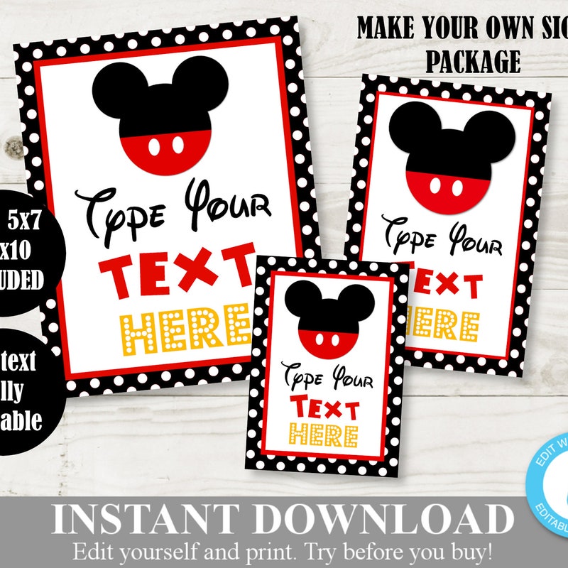 Mickey Mouse Diy - Etsy