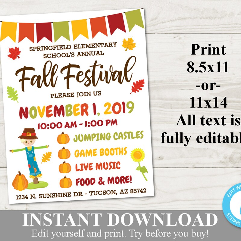 Fall Festival Signs - Etsy