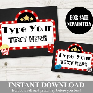 INSTANT DOWNLOAD Editable 8.5x11 Hollywood Movie Star Teacher ...