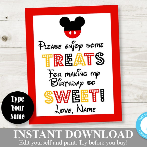 Sweets Table Sign - Etsy