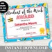 INSTANT DOWNLOAD Printable 8.5x11 Student of the Week Classroom Awards ...