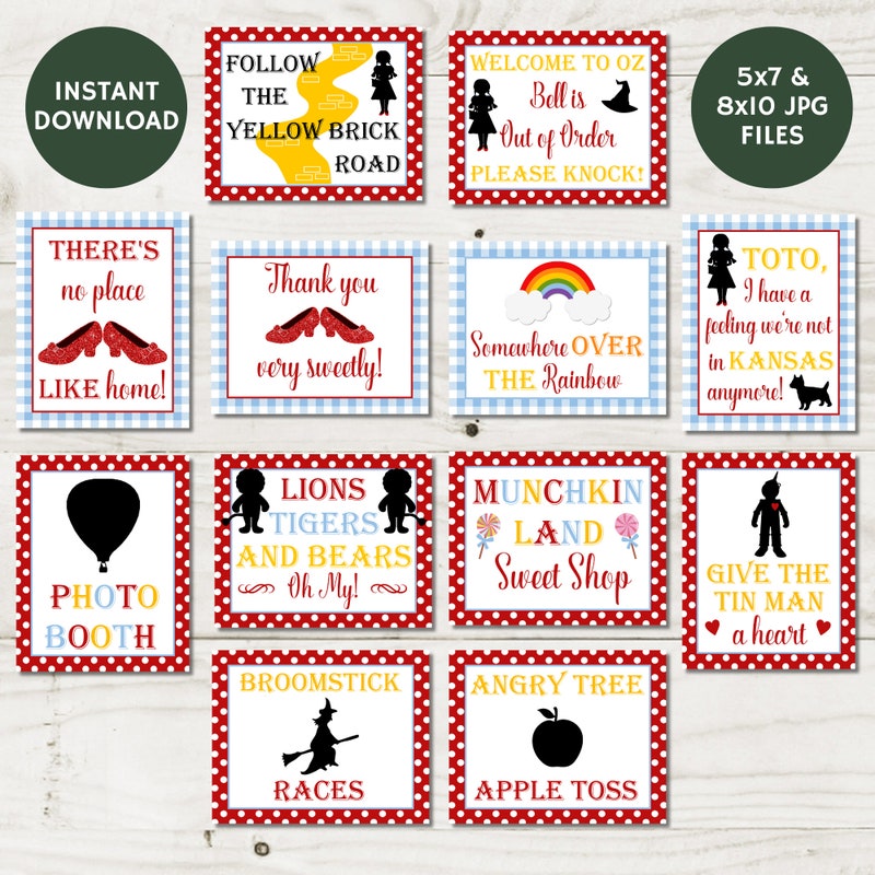 Wizard of Oz Signs - Etsy