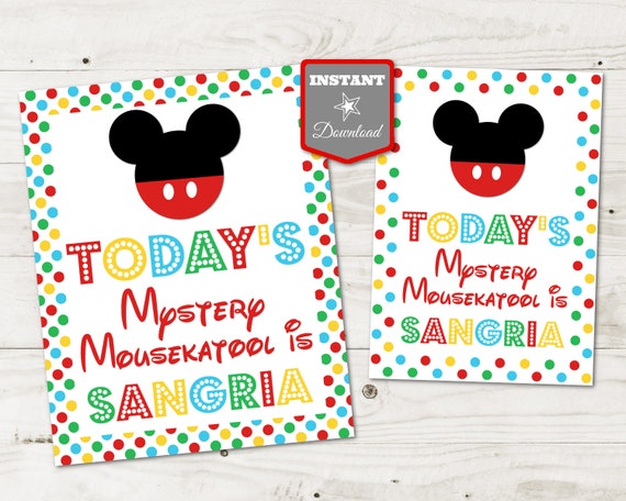 INSTANT DOWNLOAD Printable Mouse Clubhouse 5x7 & 8x10 Today's Mystery ...