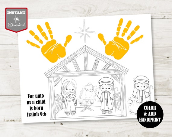 Unto Us Coloring Pages Nativity