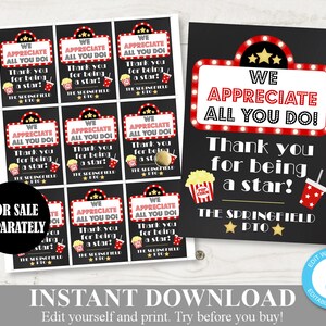 INSTANT DOWNLOAD Editable 5x7 and 8x10 Movie Themed Editable Sign ...