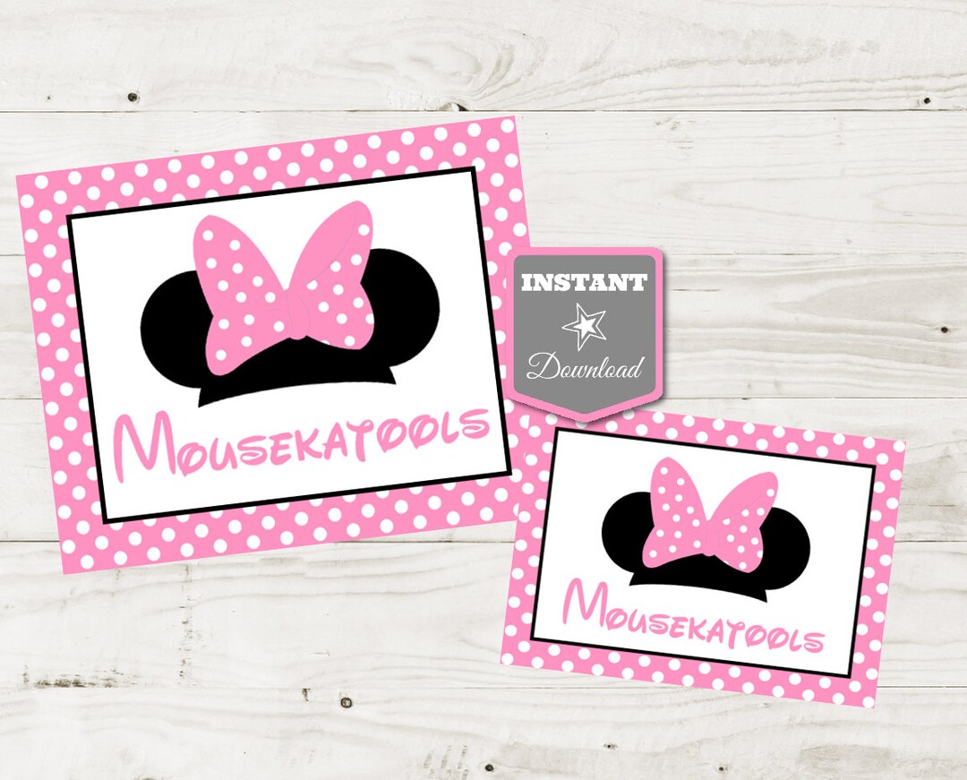 INSTANT DOWNLOAD Light Pink Mouse 5x7 and 8x10 Printable Mousekatools ...