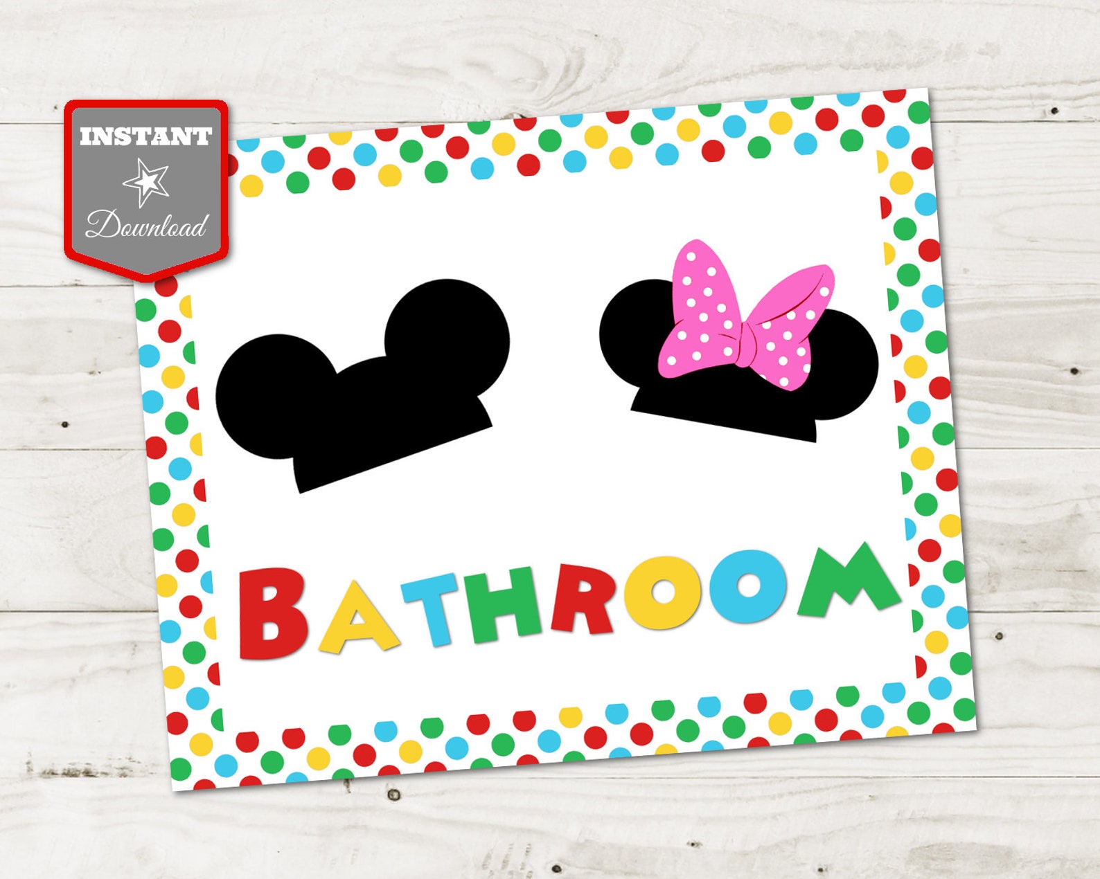 INSTANT DOWNLOAD Printable Clubhouse 8x10 Bathroom Sign / Girl - Etsy