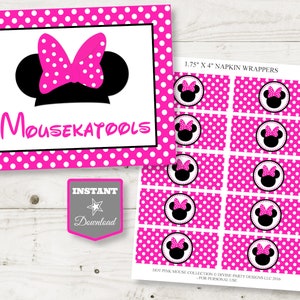 INSTANT DOWNLOAD Hot Pink Mouse 5x7 and 8x10 Mousekatools Printable ...