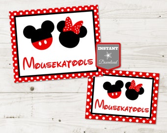 Printable Mickey Mouse 5x7 and 8x10 Mousekatools Party Sign, INSTANT ...