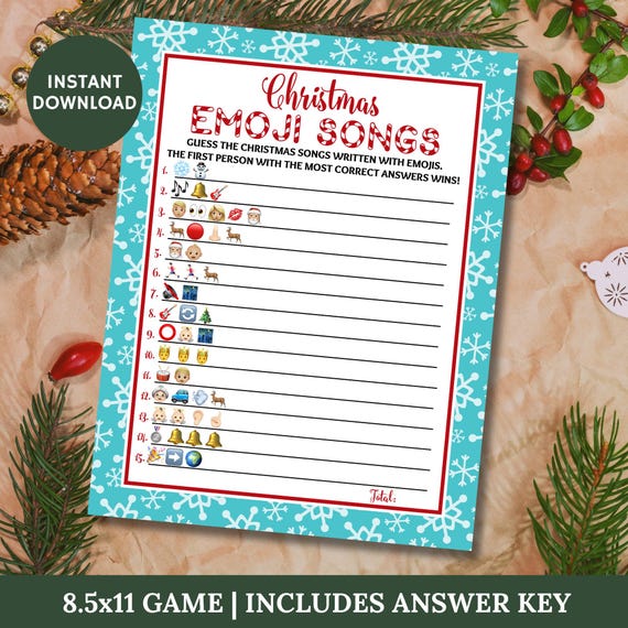 Christmas Emoji Quiz With Answers