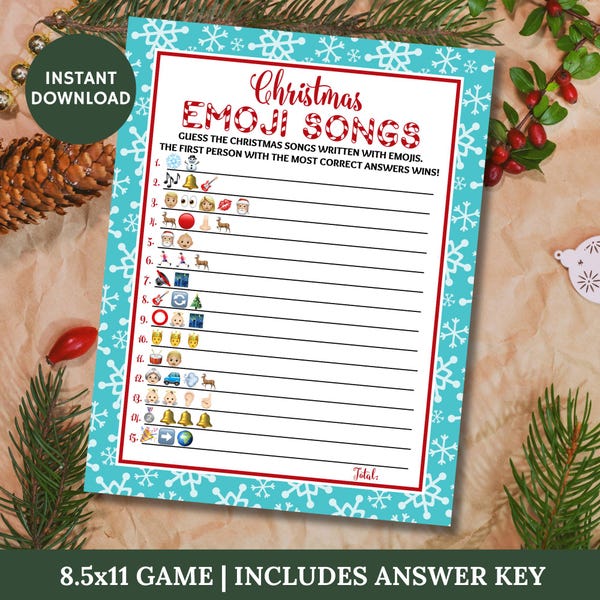 Emoji Christmas Songs - Etsy