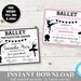 INSTANT DOWNLOAD Printable Ballet 8.5x11 Certificate / Award / - Etsy