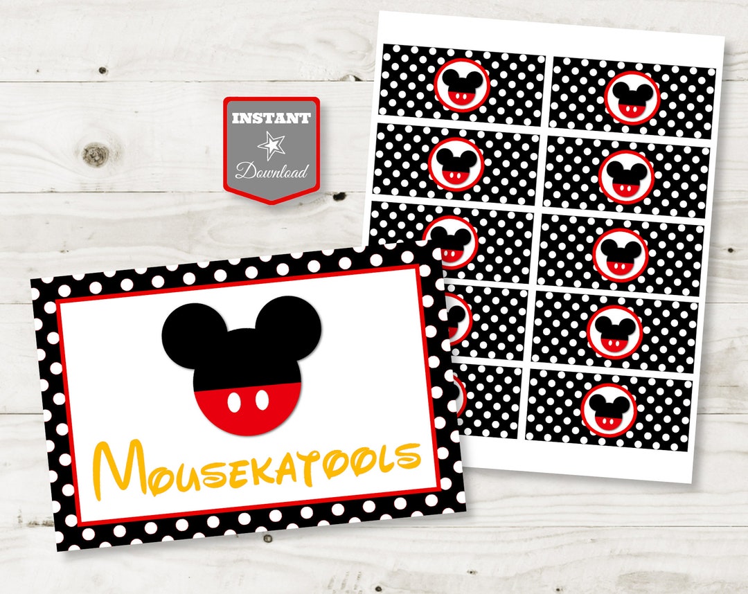 INSTANT DOWNLOAD Classic Mouse Printable 4x6 Mousekatools Sign and ...