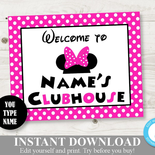 Welcome Sign Mickey Mouse Clubhouse - Etsy