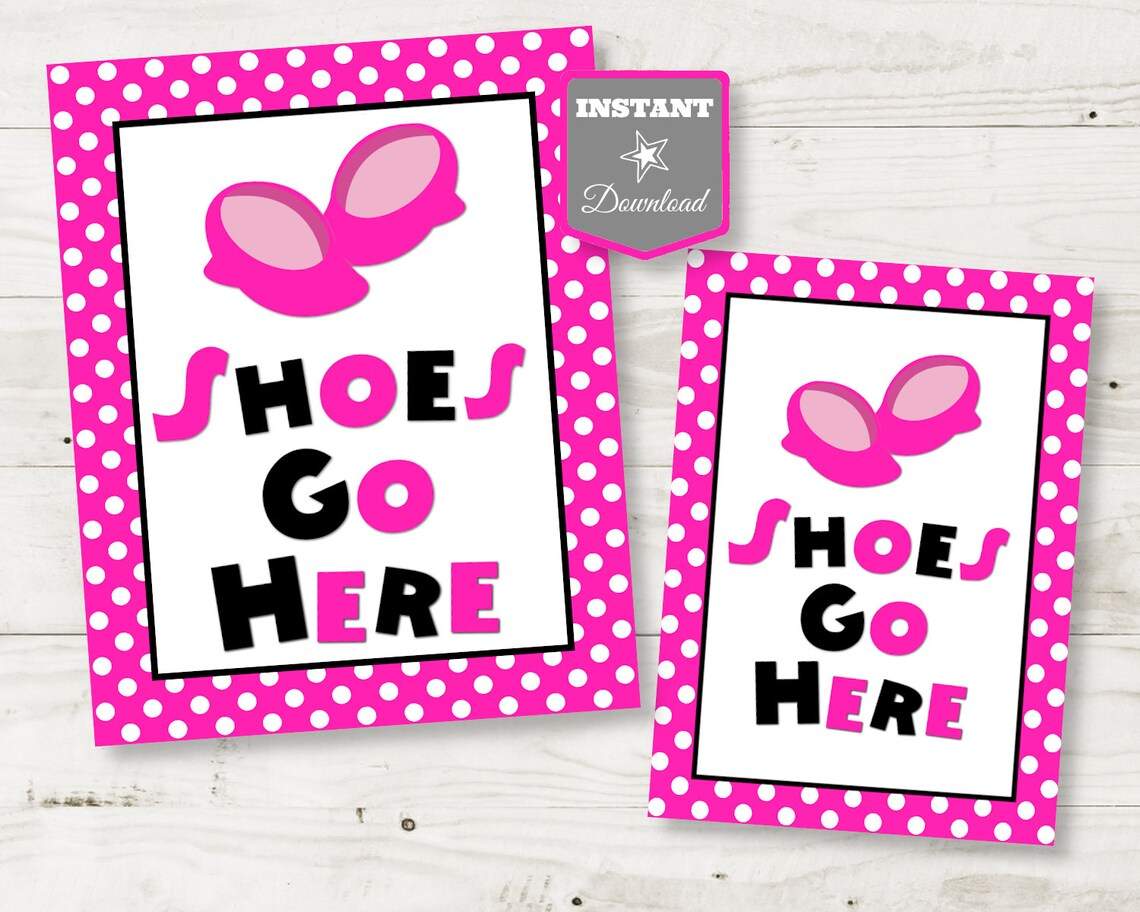 INSTANT DOWNLOAD Hot Pink Mouse Printable 5x7 and 8x10 Shoes | Etsy