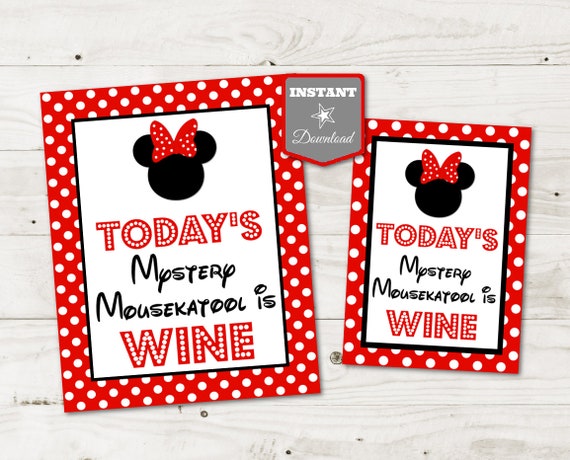 INSTANT DOWNLOAD Printable Red Girl Mouse 5x7 and 8x10 Mystery ...