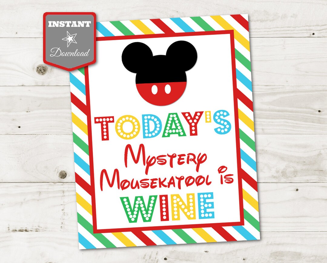 INSTANT DOWNLOAD Printable Mouse Clubhouse 8x10 Today's Mystery ...