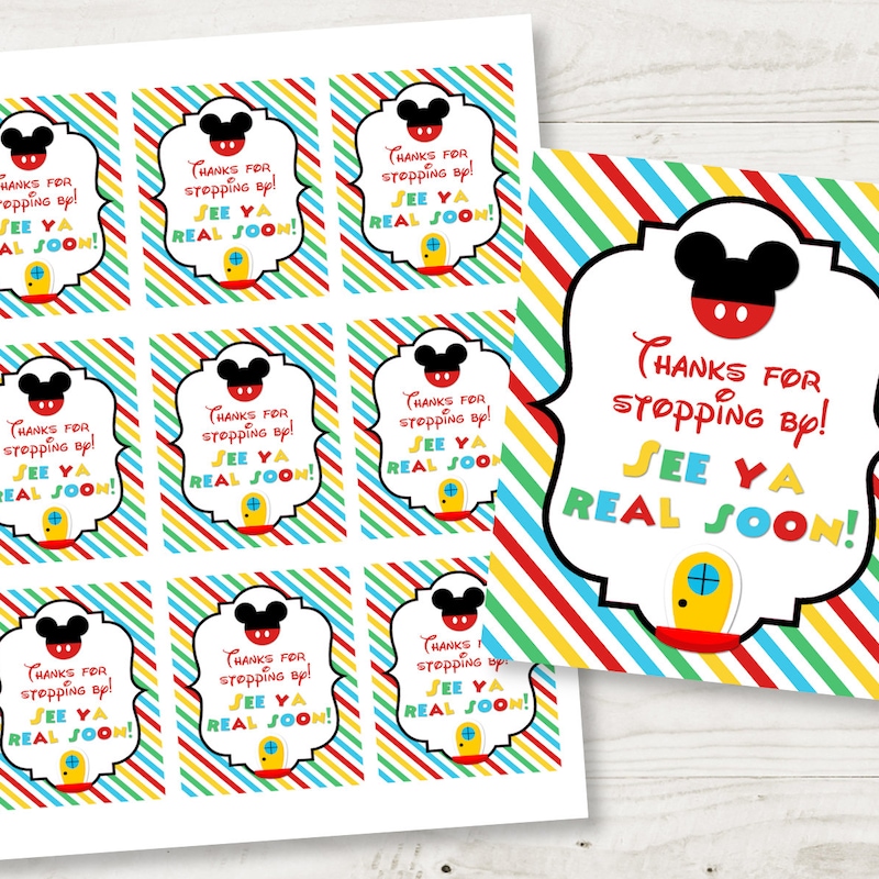 Mickey Clubhouse Tags - Etsy