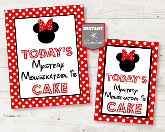 INSTANT DOWNLOAD Printable Red Girl Mouse 5x7 and 8x10 Mystery ...