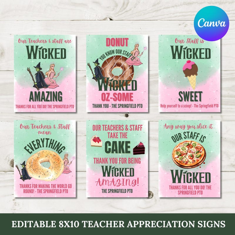 Wicked Theme Teacher Appreciation - Etsy