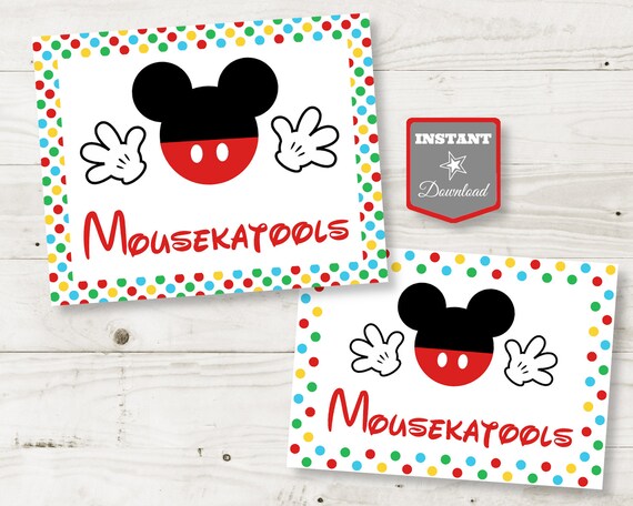 INSTANT DOWNLOAD Printable Mouse Clubhouse 5x7 and 8x10 Printable ...
