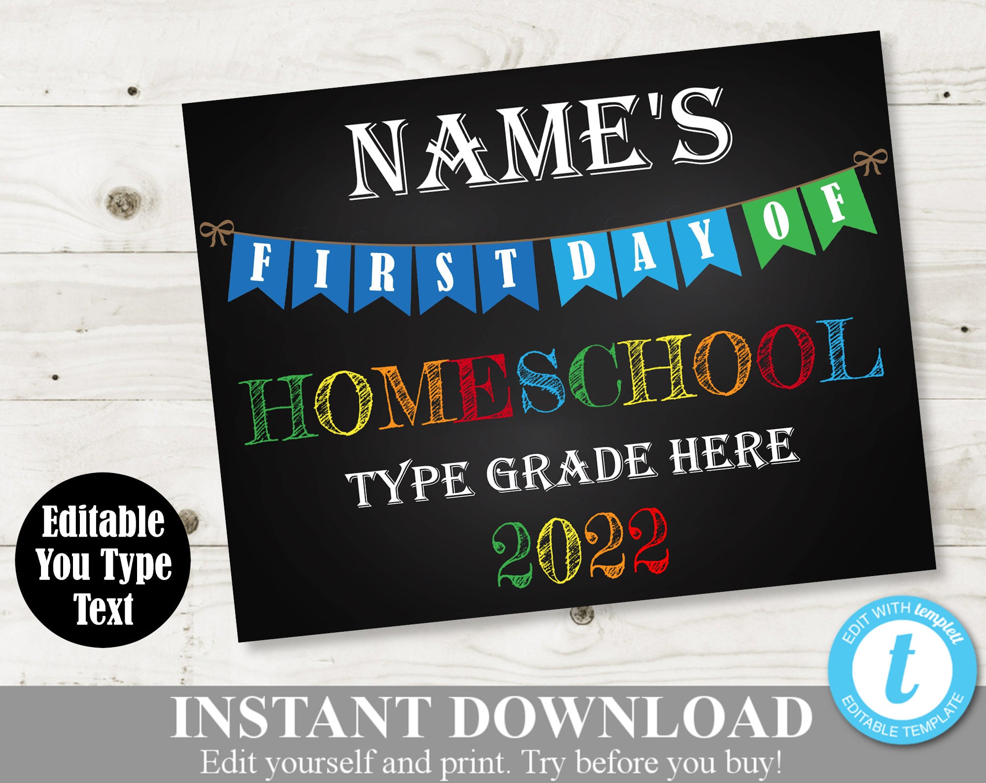 Invitations & Announcements Paper Templates First Day of Homeschool ...
