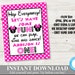 INSTANT DOWNLOAD Printable Hot Pink Mouse 8x10 Editable One Fun Party ...