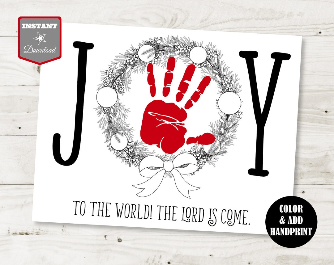 INSTANT DOWNLOAD Printable 8.5x11 Joy to the World Coloring Page and ...