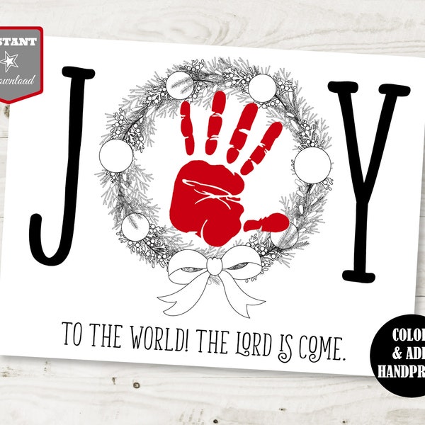 Joy to the World Handprint Craft - Etsy